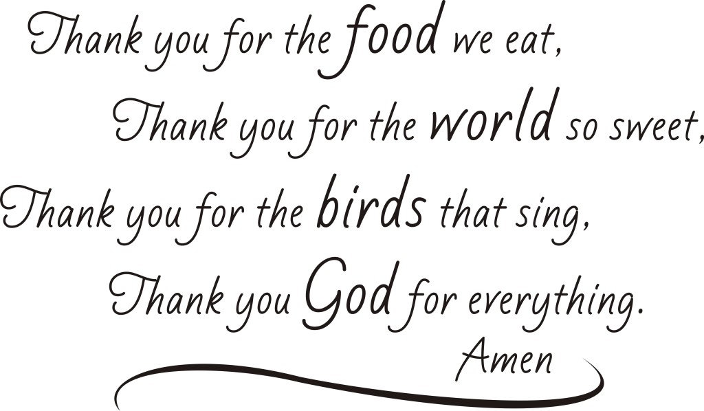 Thank You Kitchen Prayer - Quote the Walls